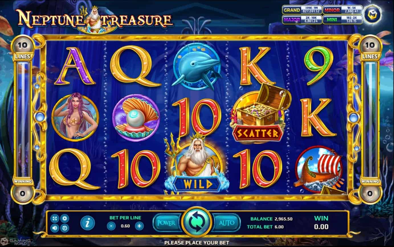 Neptune Treasure เกมสล็อต XO เกมค่าย SLOTXO : PG SLOT